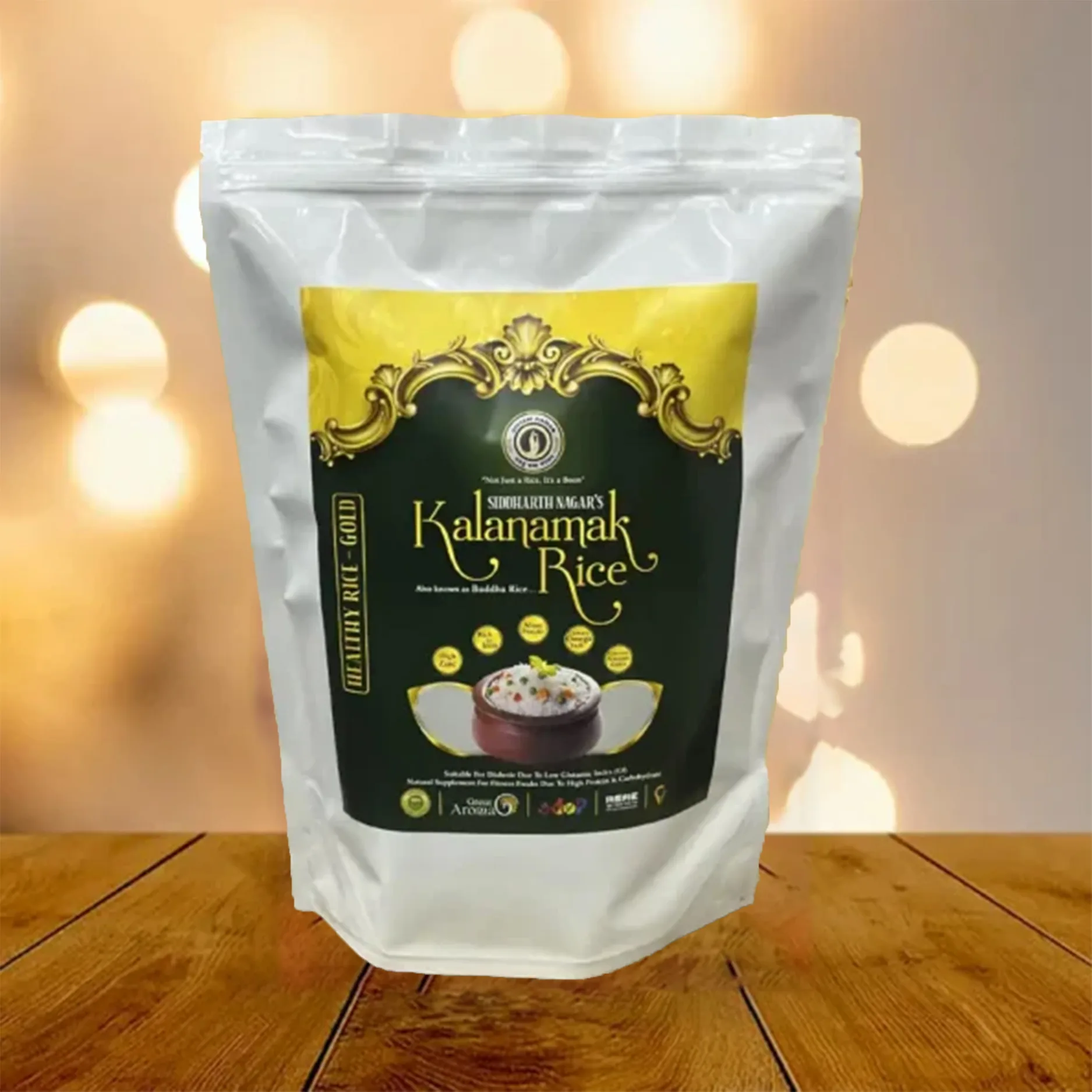 Kalanamak Rice (Gold) - 5 Kg | Buddha Rice | Diabetic Friendly - Buy ...